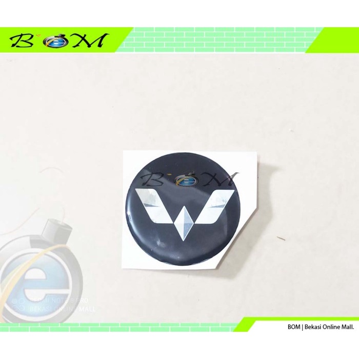 Jual stiker emblem logo timbul dop velg tutup roda mobil wuling silver ...