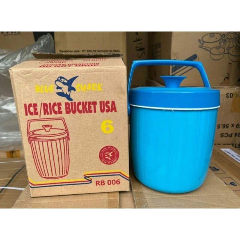 Jual Rice Bucket / Ice Bucket / Termos Nasi / Termos Es Blue Shark 6 ...