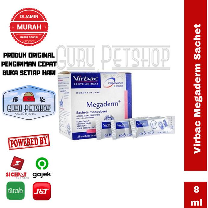 Jual Virbac Megaderm Sachet 8ml / Vitamin Bulu Megaderm 8ml Ecer juw03 ...