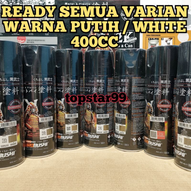 Jual Pilok Pilox Cat Samurai Putih White Ready Berbagai Warna Putih Mutiara Gading Silky Bluish ...