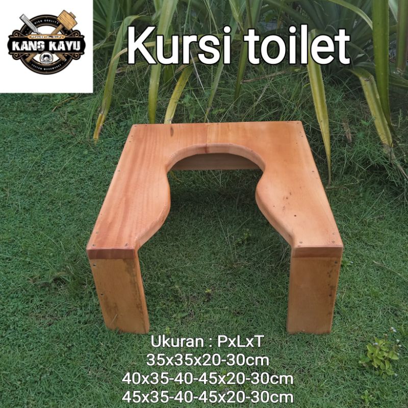 Jual Kursi toilet kursi wc duduk lansia bangku kayu kursi kloset duduk ...