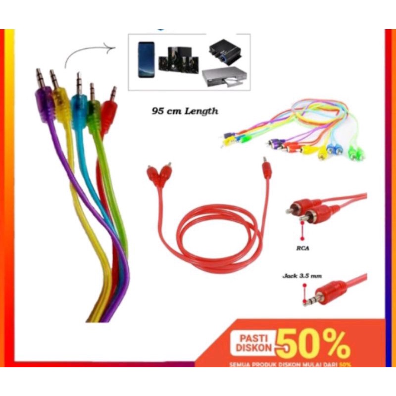 Jual KABEL SOLID AUX 2IN1 KABEL AUDIO | Shopee Indonesia