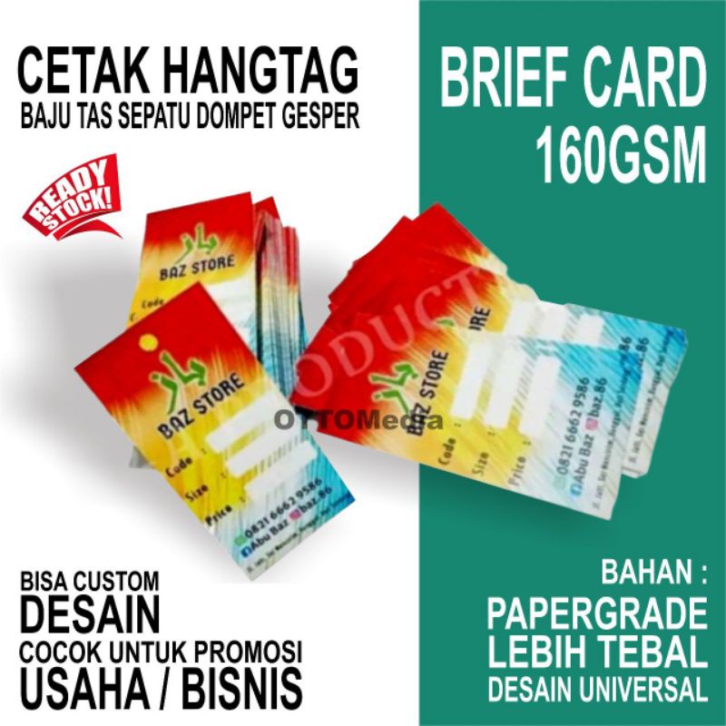 Jual CETAK HANGTAG HANG TAG GANTUNGAN LABEL BAJU SEPATU TAS JAKET ...