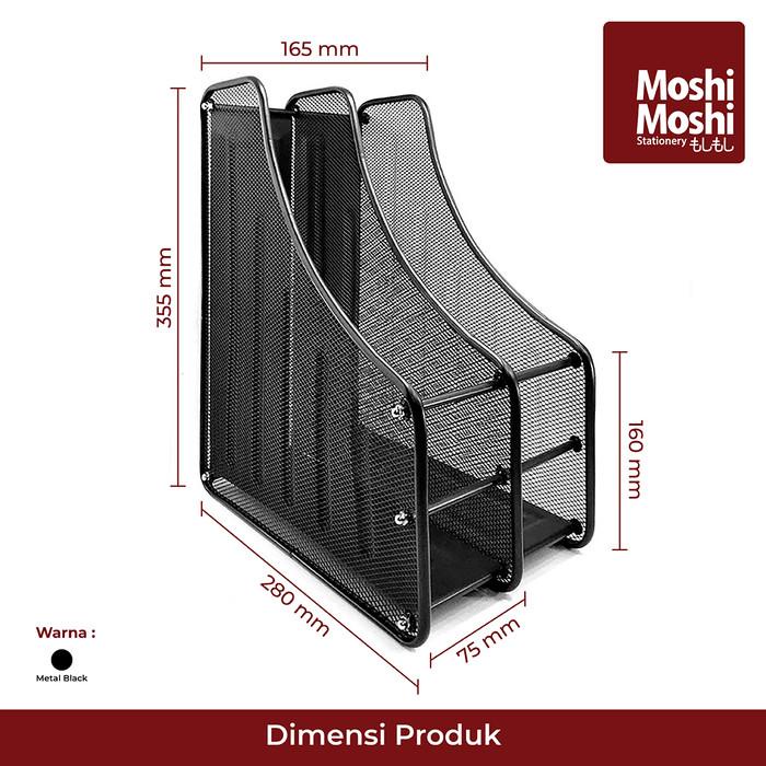 Jual File Box Foldable Steel Rak Penyimpanan Dokumen 2 Sekat Jaring ...