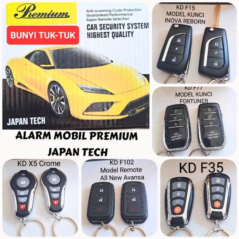 Jual ALARM MOBIL MERK PREMIUM JAPAN TECH TUK-TUK( SEMUA MOBIL) | Shopee Indonesia