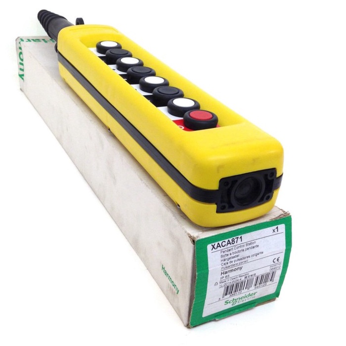 Jual pendant push button schneider 8 Tombol with emergency stop ...