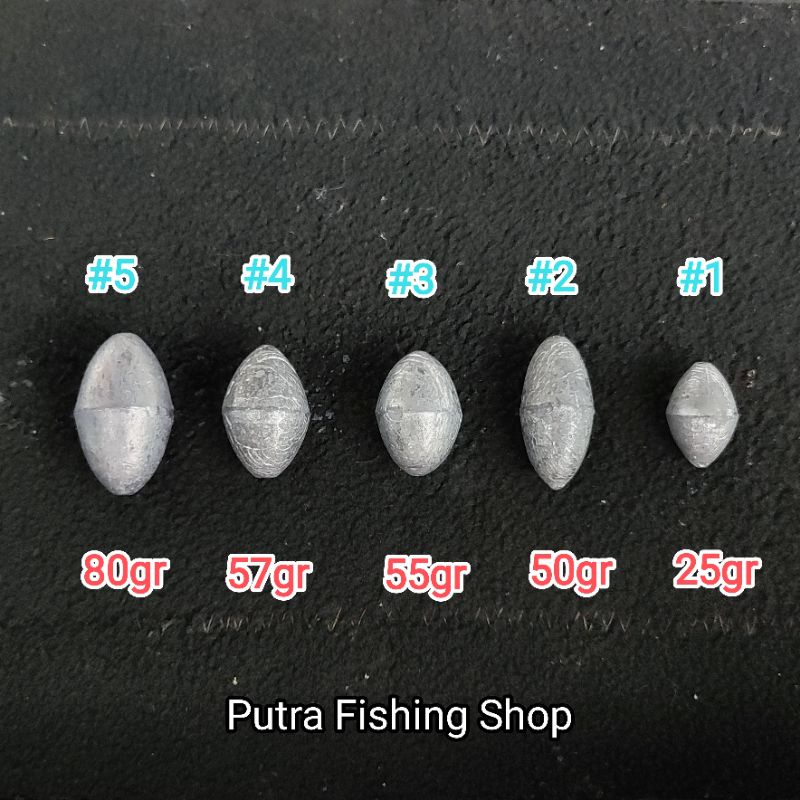 Jual Timah/Timbel/Bandul/ Pemberat Pancing Model Gendang Lubang Tengah ...