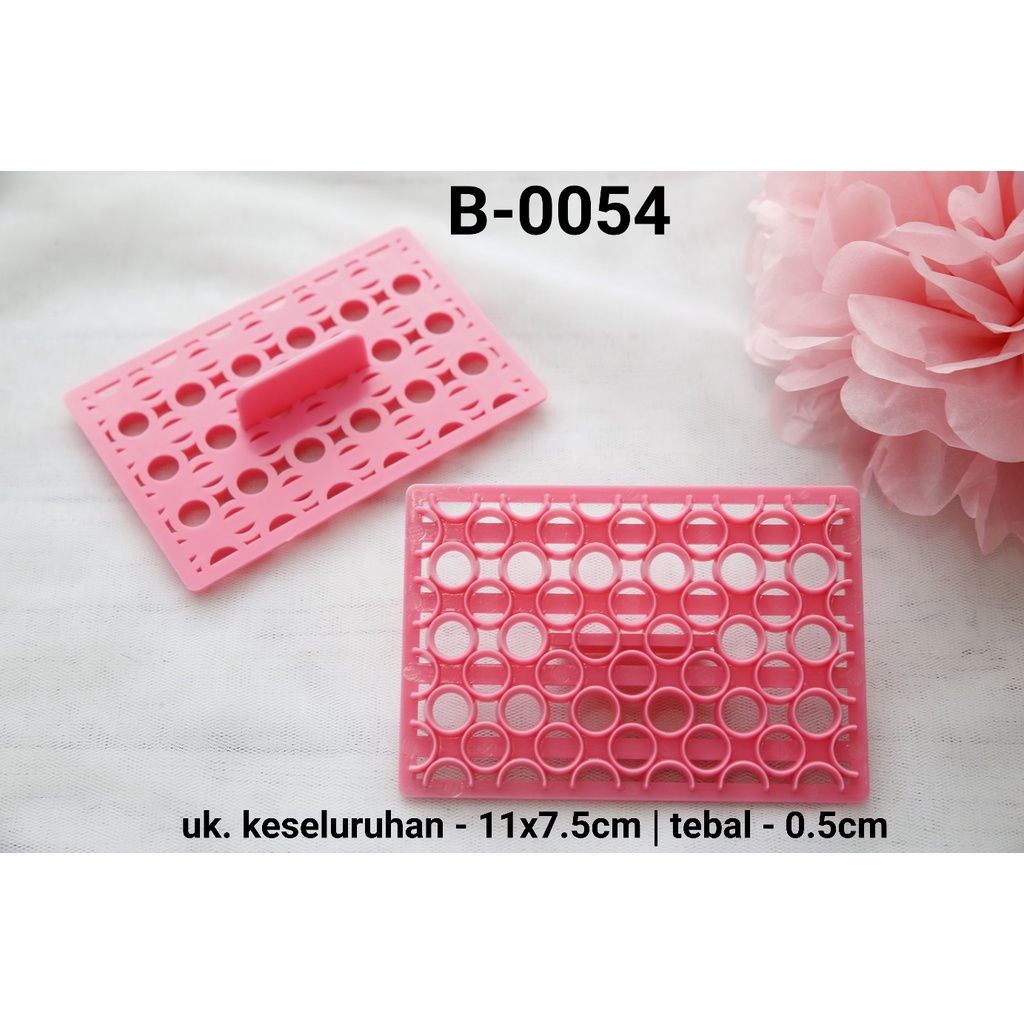 Jual B-0054 Embosser fondant stamp motif fondant cupcake mold bubble ...