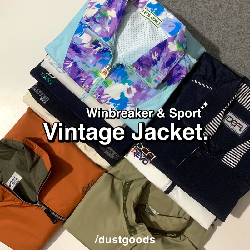 Jual VINTAGE SPORTS Jacket | @dustgoods . (Windbreaker, Sherpa, Colourblock, etc) | Shopee Indonesia