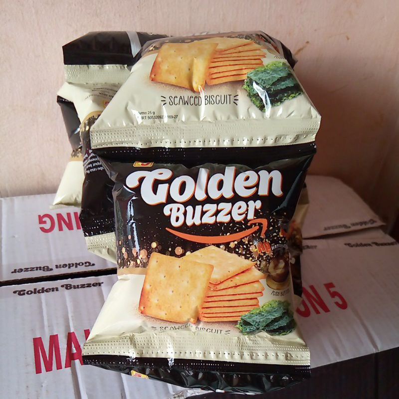 Jual Snack GOLDEN BUZZER Isi 10 x 30 Gr Seaweed Saltcheese Crackers ...