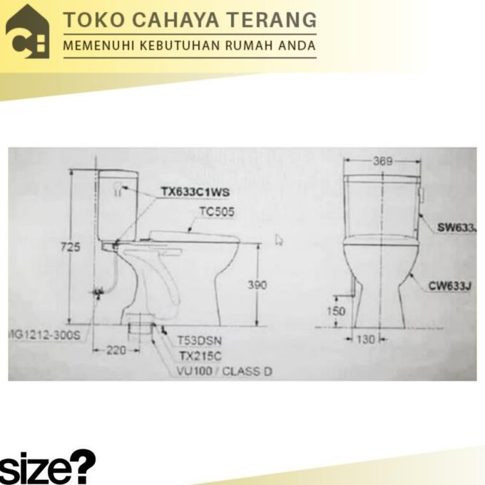 Jual Kloset Duduk Toto Cw633J Original / Monoblok Toto Komplit | Shopee ...