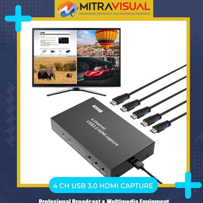 Jual EZcap HDMI Quadview & USB 3.0 HDMI Capture Streaming Vmix, OBS ...
