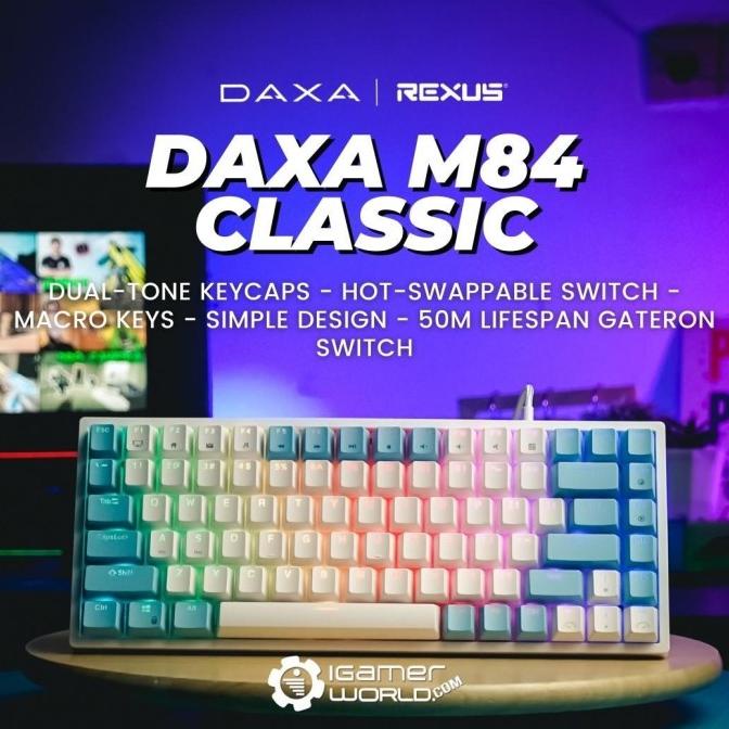 Jual Rexus Daxa M84 Classic Hotswap Mechanical Gaming Keyboard | Shopee ...