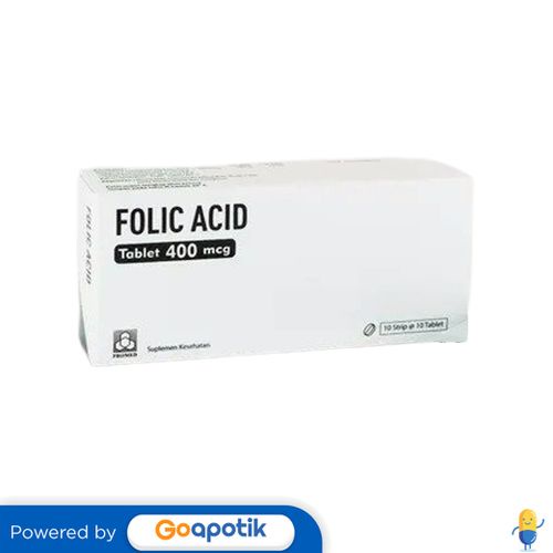 Jual FOLIC ACID PROMED 400 MG BOX 100 TABLET | Shopee Indonesia