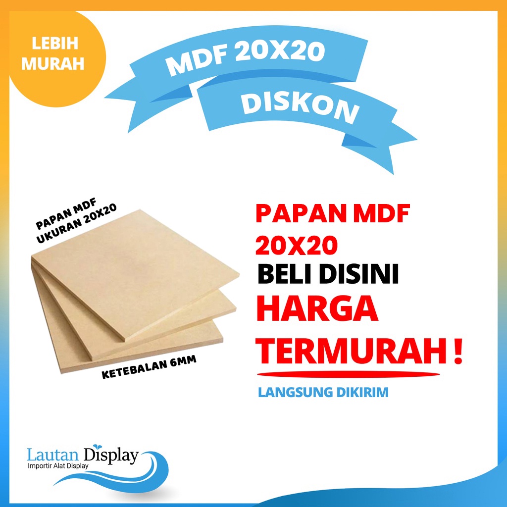 Jual Papan MDF Cokelat List Hitam 20x20 Tebal 6 mm Halus dan Rata ...