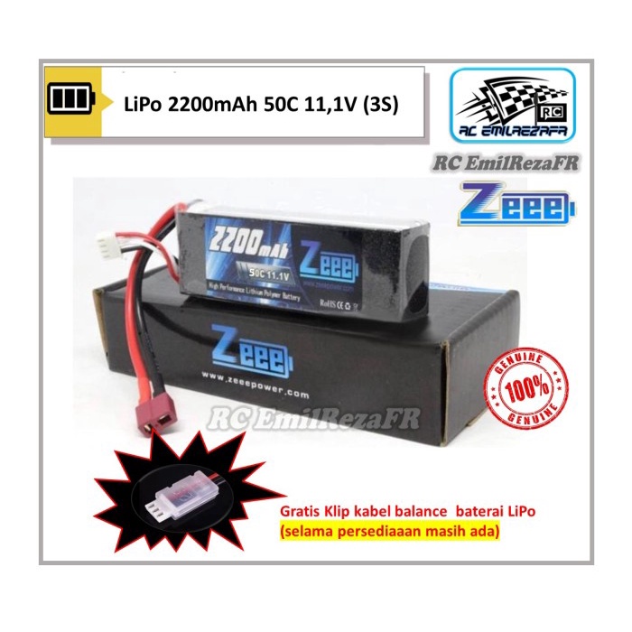 Jual Baterai LiPo Zeee Power 3S 11,1V 2200mAh 50C RC Car | Shopee Indonesia