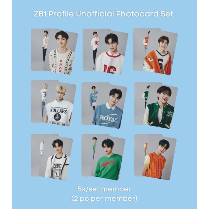 Jual ZB1 PROFILE PHOTOCARD SET | Shopee Indonesia