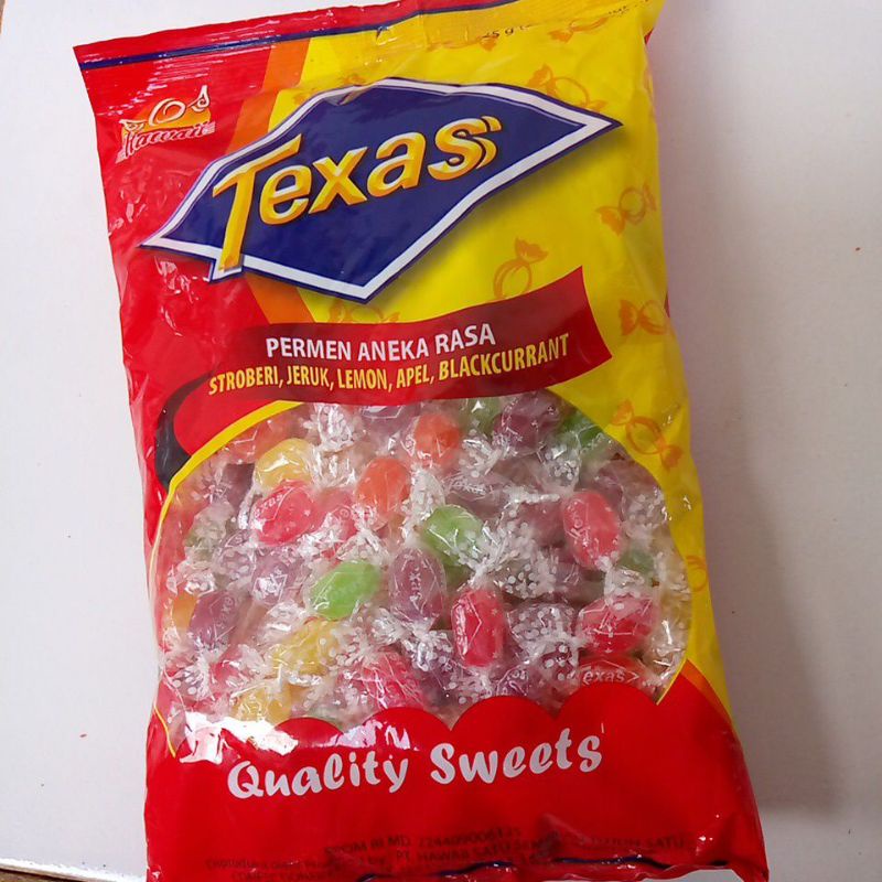 Jual Permen TEXAS Lilyput Liliput Hawaii Bag 525 gr Isi 201 Butir ...