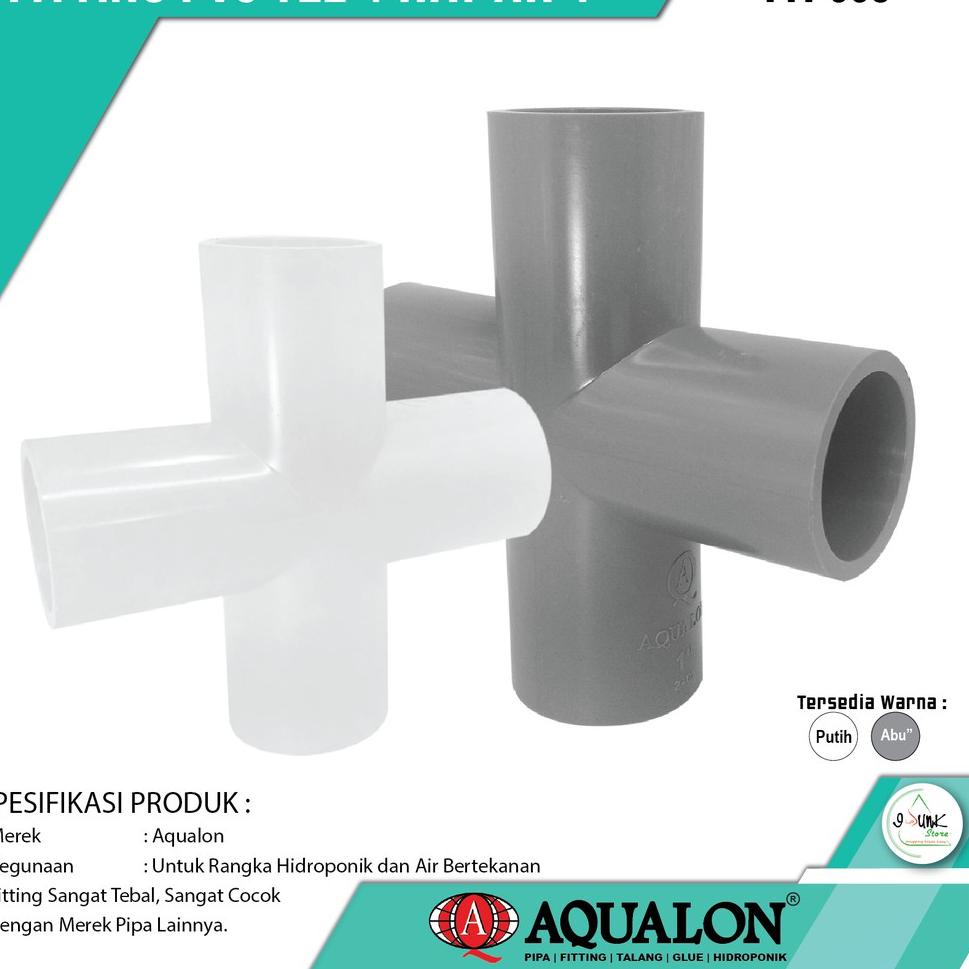 Jual 8ST-B Sambungan Pipa PVC TEE CROSS AW 1 INCH ( 4 WAY ) - AQUALON HIDROPONIK 987 | Shopee ...