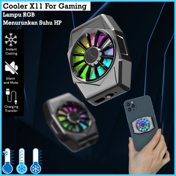 Jual Cooling X11 Gaming Cooler Kipas Hp Cooling Fan Pendingin Android ...
