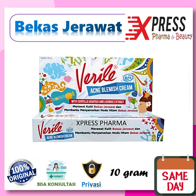 Jual ⚡XPRESS⚡ Verile Acne Blemish Cream Veril - Merawat dan menyamarkan ...