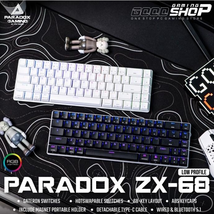 Jual Paradox Gaming ZX68 Low Profile - 68 Layout Gaming Keyboard ...