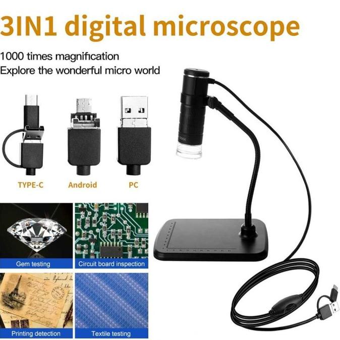 Jual Mikroskop Digital Usb Android Hd 1000X Magnification Microscope ...