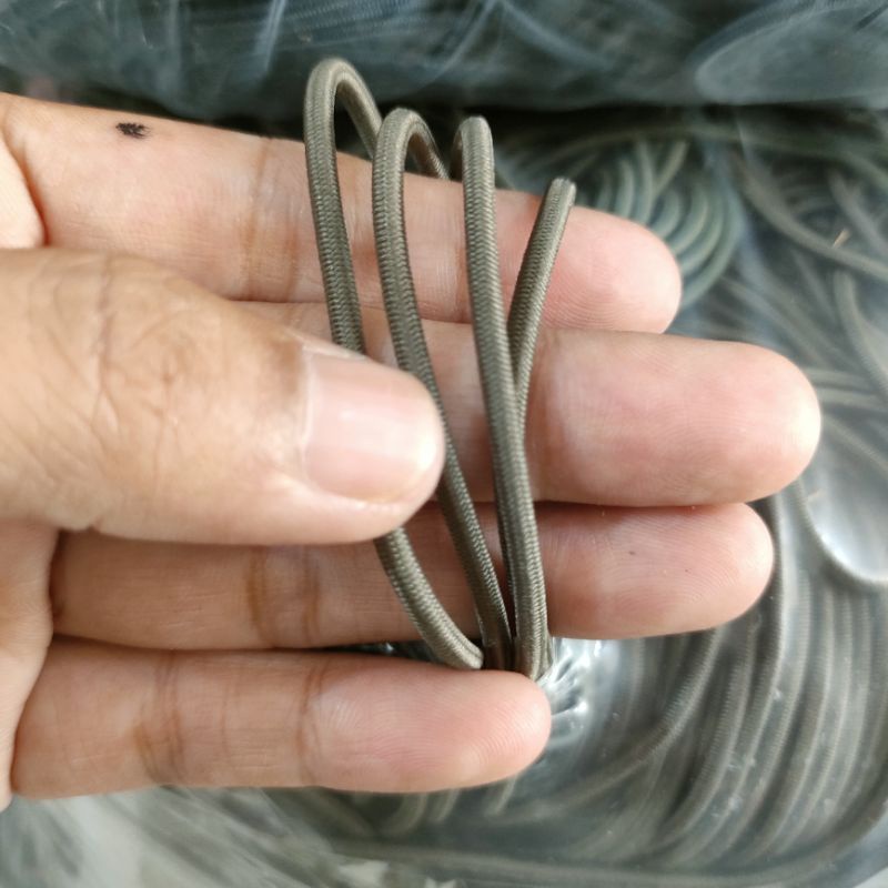 Jual tali bulat elastis tali string elastis/tali karet bulat 3mm 13 ...