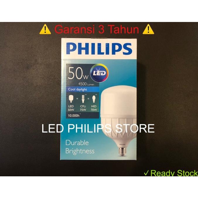 Jual Lampu Bohlam LED Philips 50 Watt 50W 50Watt 50 W (Nyala Putih ...