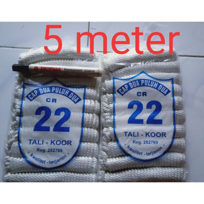 Jual Tali pramuka 5meter tali koor tali marlon cap 22 | Shopee Indonesia