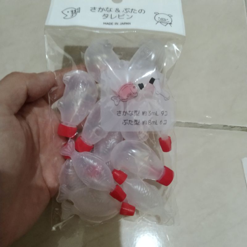 Jual Soy Bottle Botol Mini Untuk Saos 2 Ukuran Bentuk Ikan 15Pc botol ...