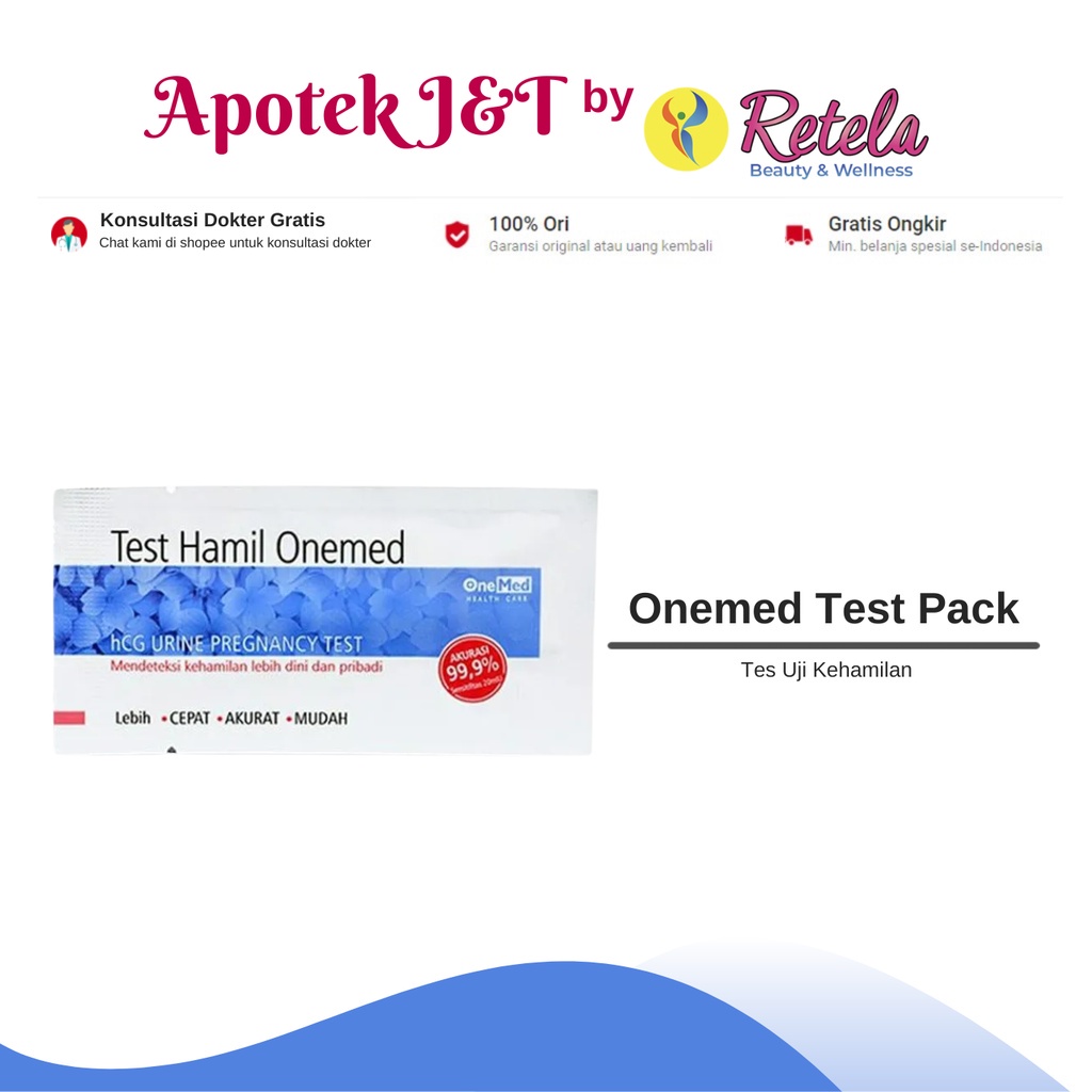 Jual One Med Test Kehamilan Strip / TEST PACK CEK KEHAMILAN HCG ...