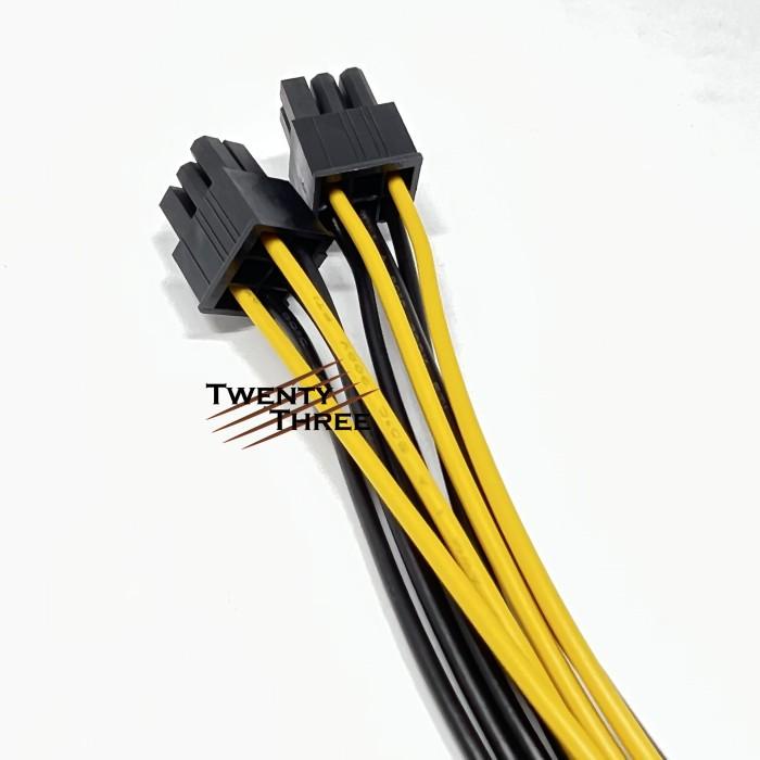 Jual Kabel Power Psu Atx 24 Pin To 2X Dual 6 Pin Pcie Adapter Gpu Vga ...