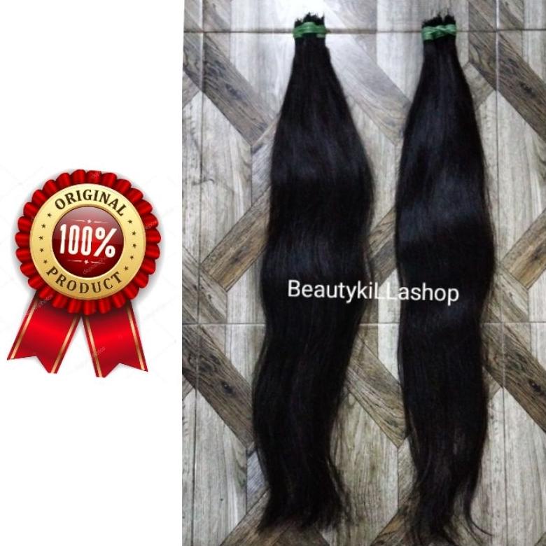 Jual RAMBUT SAMBUNGAN PER 50 (HELAI) 60-65CM 100% HUMAN HAIR RAMBUT ...