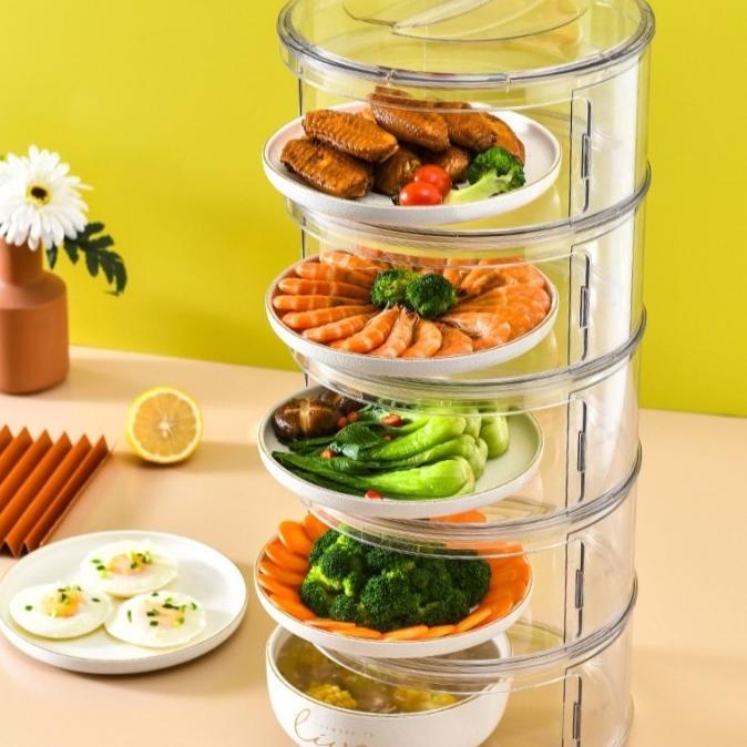 Jual stackable food cover / food storage / tempat simpan makanan susun ...