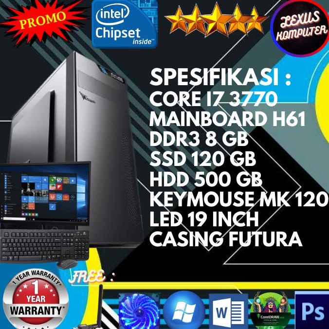 Jual Komputer Pc Rakitan Kantor Core I7 3770 Ram 8 Gb Paket Led 19 Lx40 Revi Staroutlet | Shopee ...