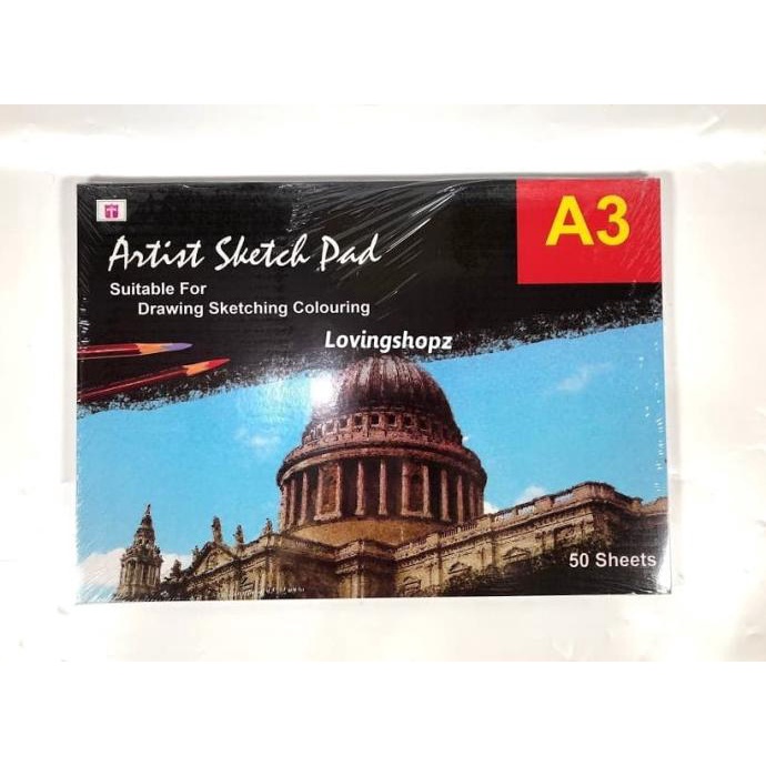 Jual Buku Gambar A3 50 lembar, Buku Sketsa A3 , Sketch Book A3 | Shopee Indonesia