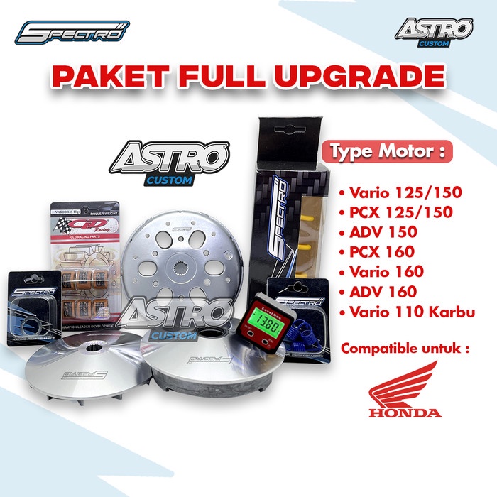 Jual Full Spek CVT Upgrade Honda ADV 150 - PCX 150 Lokal Astro Speed Racing | Shopee Indonesia