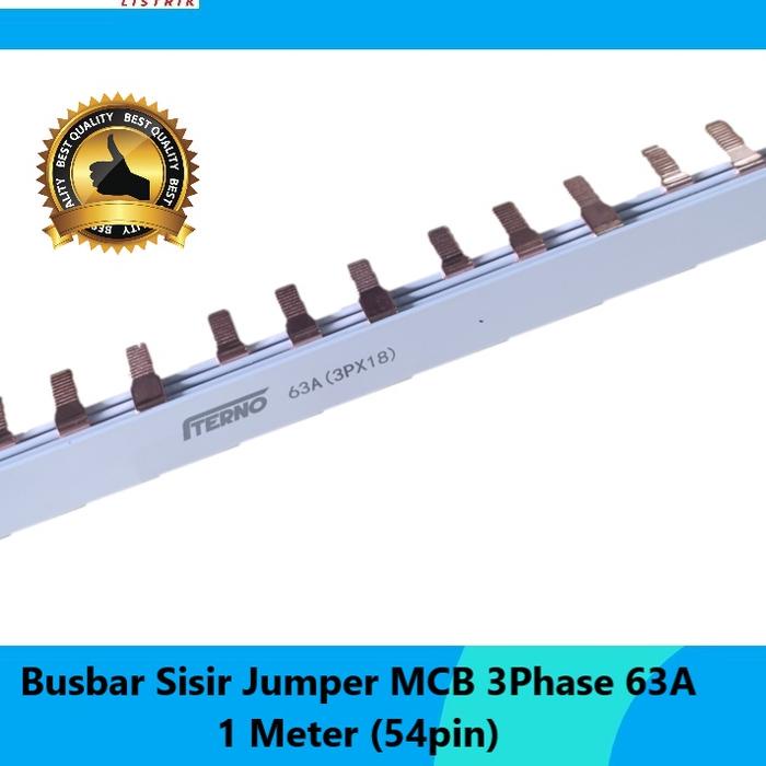 Jual Merakyat Busbar Sisir Rel Sisir MCB 3 Phase 3P 63A 1M Iterno First ...