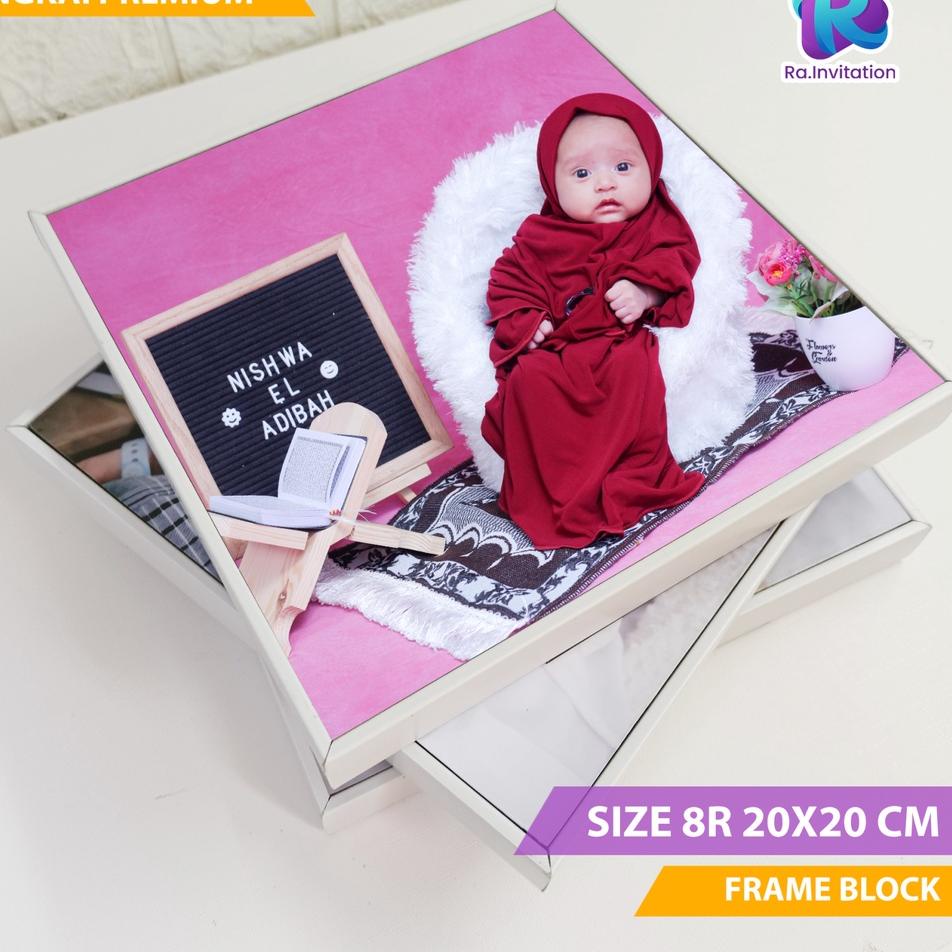 Jual Heboh CETAK FOTO BINGKAI 8R 20X20CM LAMINASI FRAME FOTO BLOCK ...