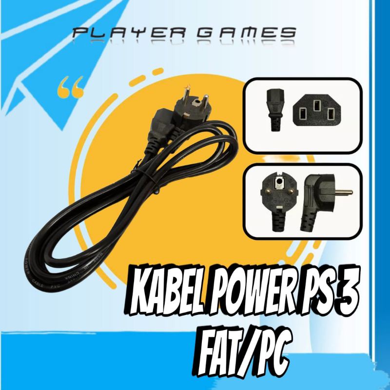 Jual KABEL POWER PS3 FAT & PC | Shopee Indonesia
