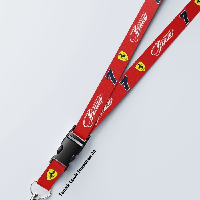 Jual Lanyard F1 Formula 1 Ferrari Kimi Raikkonen Iceman Dua Sisi ...
