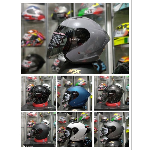 Jual NHK R1 ELITE SOLID VARIASI WARNA HELM OPEN FACE VISOR lLIGH SMOKE ...