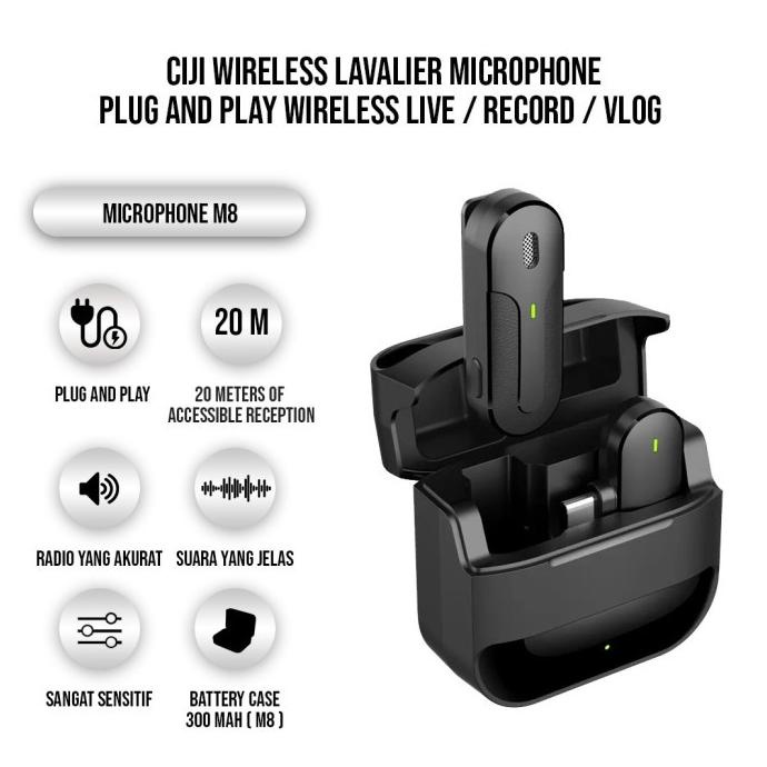 Jual Ciji Mikrofon Nirkabel Mic Portabel Audio Video Pembuatan Rekaman ...