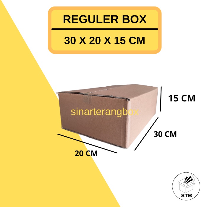 Jual 30 X 20 X 15 CM KARDUS BOX POLOS KARTON PACKING DUS COKLAT BARU ...