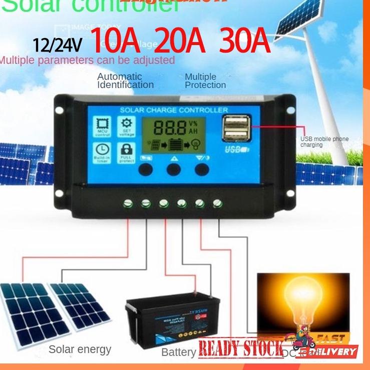 Jual Terheboh Solar Charge Controller SCC Mppt Solar Charge Controller LCD LED Display Solar PWM ...