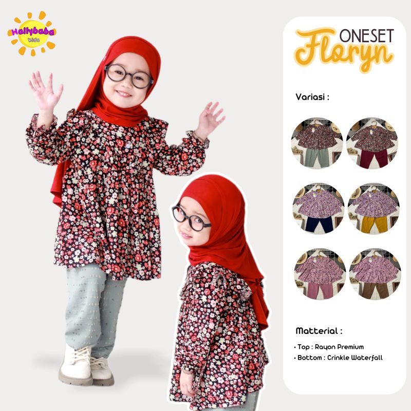 Jual Hallybaba Kids - Setelan Rayon Anak Floryn Setelan Anak Rayon ...