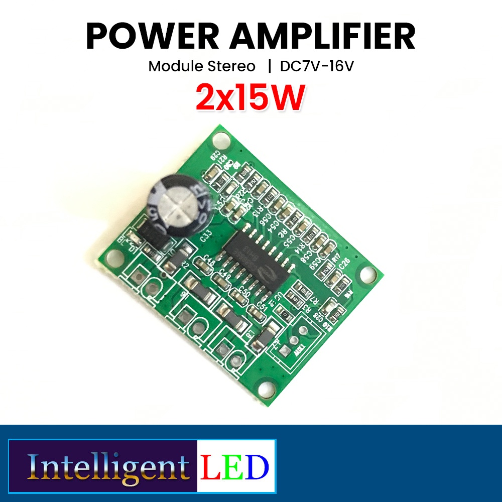 Jual Mini Power Amplifier Modul Stereo 2x15W Board Car Audio 7-16V ...