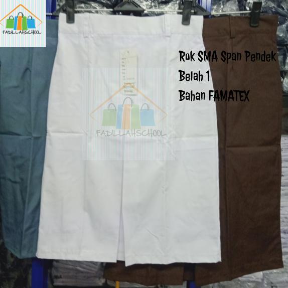 Jual Rok Span pendek Putih SMA,Seragam sekolah | Shopee Indonesia