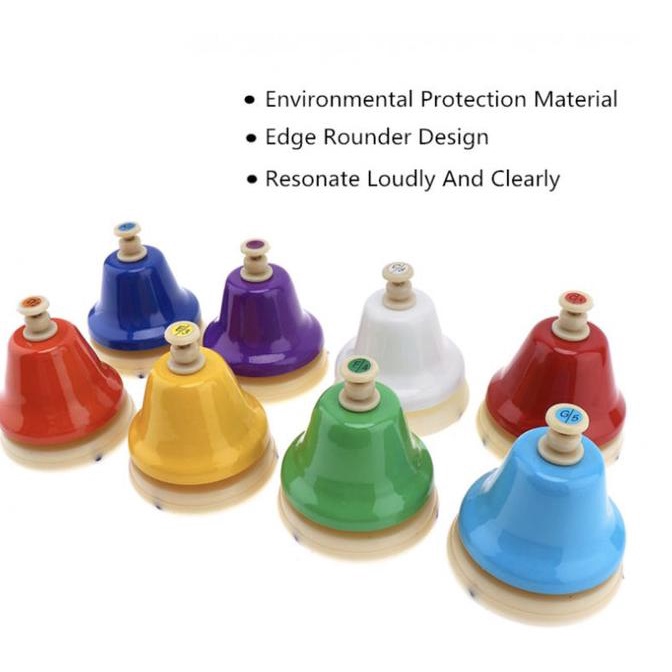 Jual Must Have!! 8 Notes Desk Bells Early Childhood Music Stimulation ...